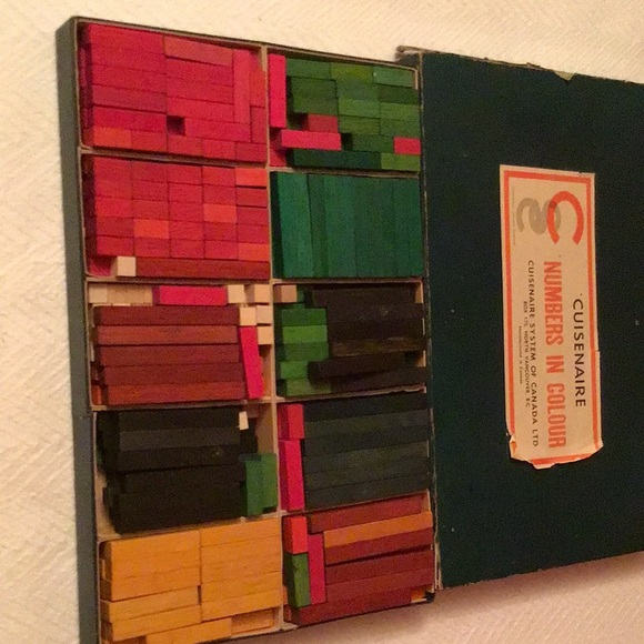 Other | Vintage Cuisenaire Base 1 Wood Colored Counting Rods Homeschool ...
